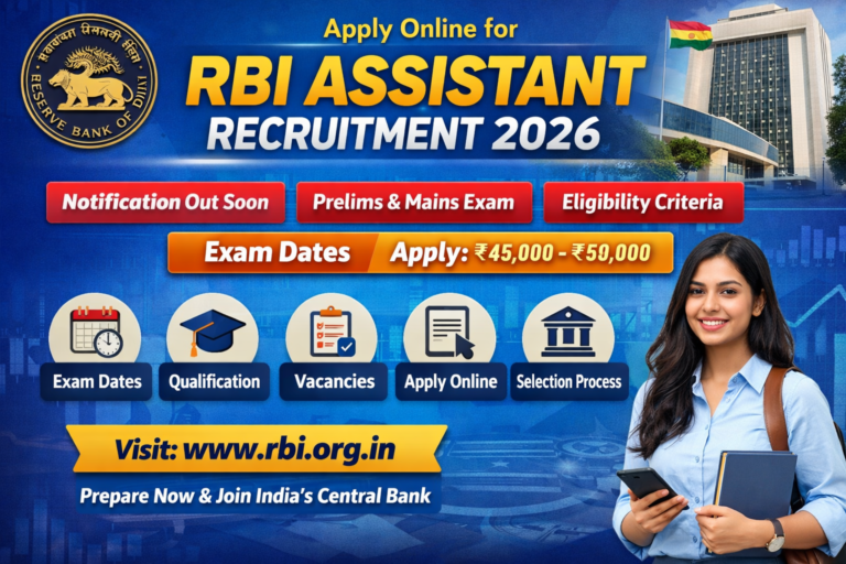 RBI Assistant Recruitment 2026 : Apply @rbi.org.in for 650 Vacancies ...