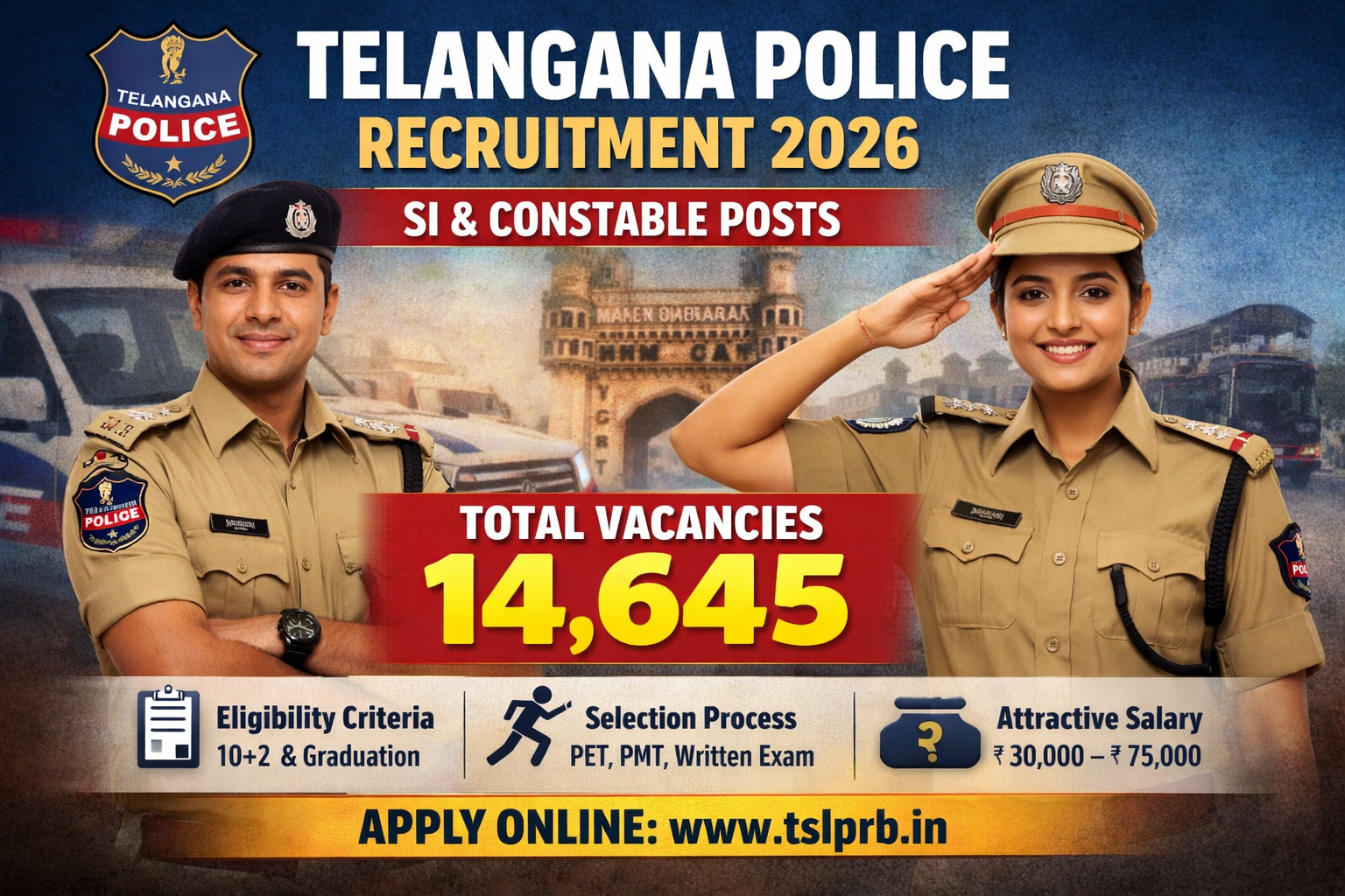 Telangana Police Recruitment 2026 Notification – Apply Online for 14645 ...